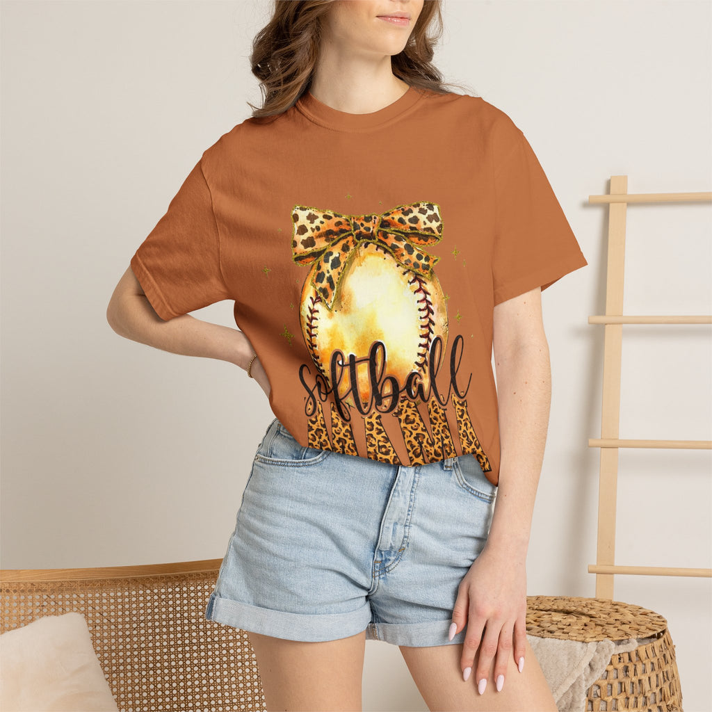 Softball Mama T‑Shirt — Leopard Print Softball Mom Tee – Root & Bloom ...