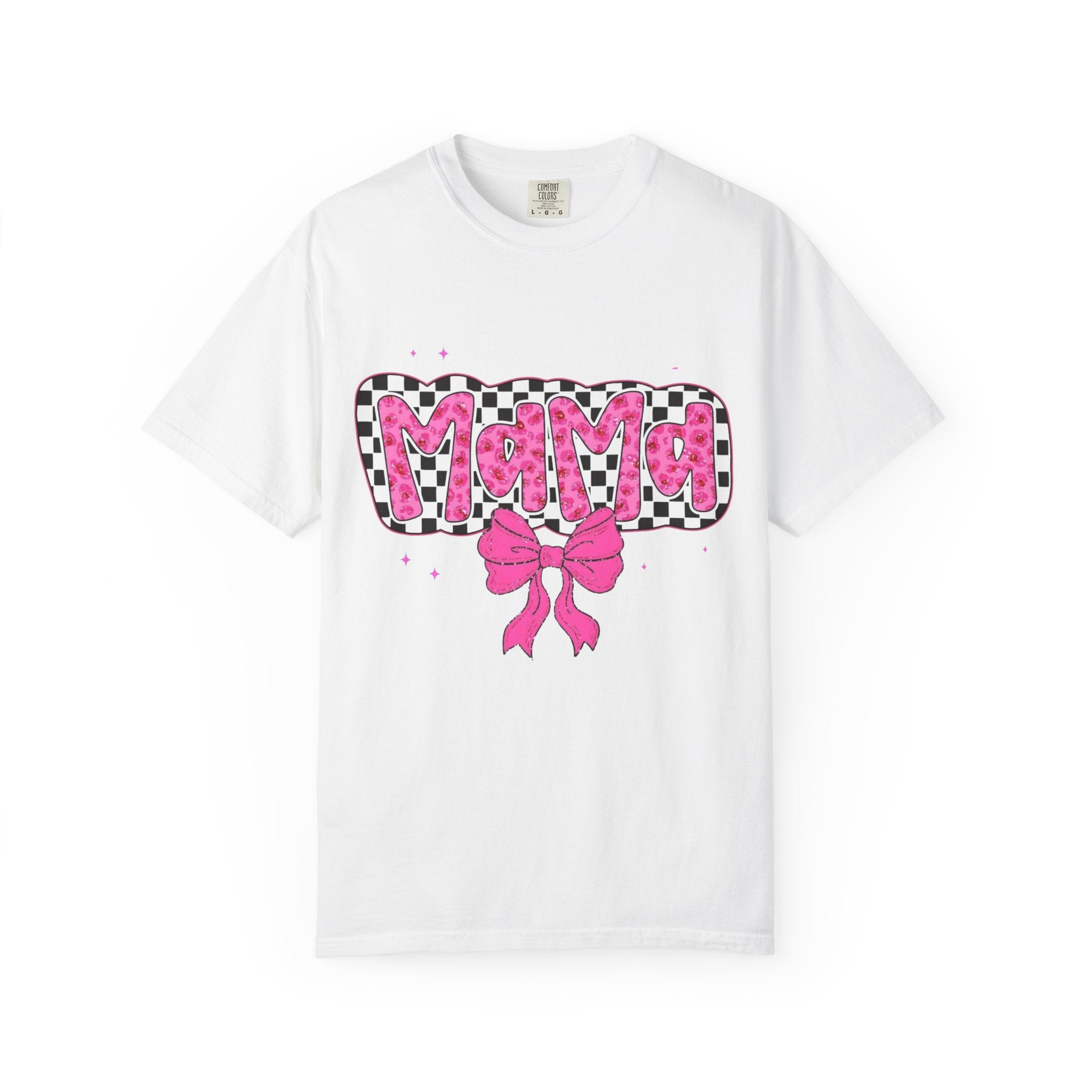 Mama Leopard Check Pink Bow T-Shirt – Root & Bloom Boutique